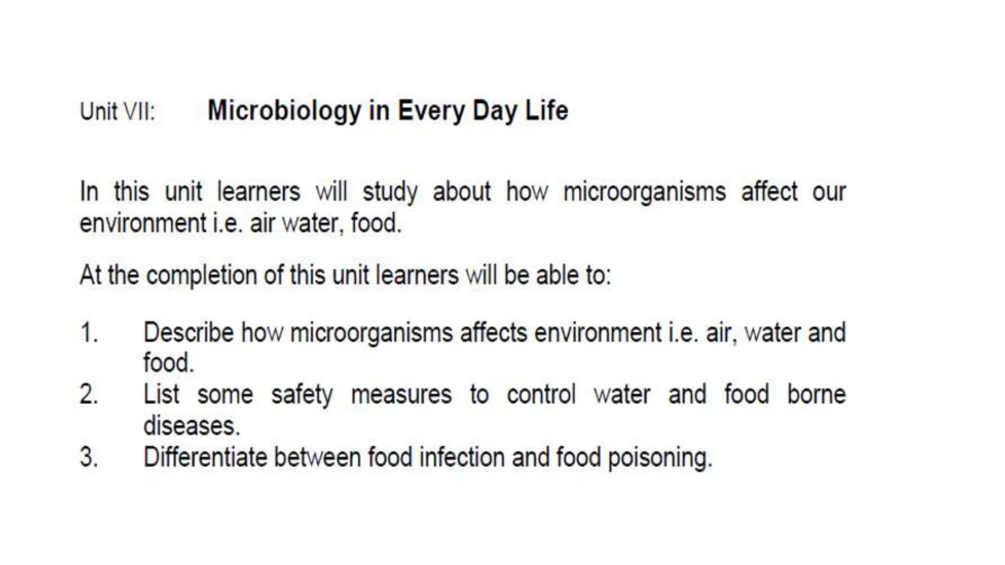GBSN - Microbiology (Unit 7) Microbiology in Everyday Life | PPTX