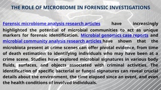 International Journal of Microbiome Forensic | PPT