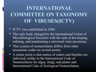 viral taxonomy (microbiology) | PPT