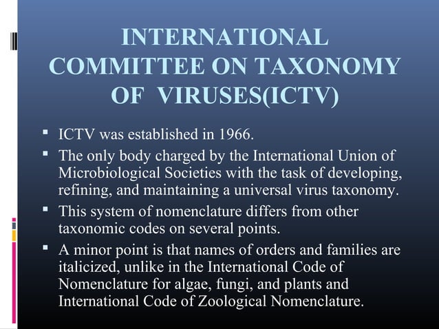 viral taxonomy (microbiology) | PPT | Operating Systems | Computer Software and Applications
