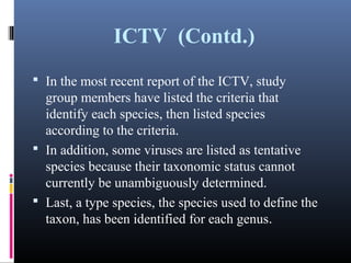viral taxonomy (microbiology) | PPT