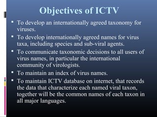 viral taxonomy (microbiology) | PPT