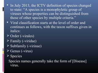 viral taxonomy (microbiology) | PPT