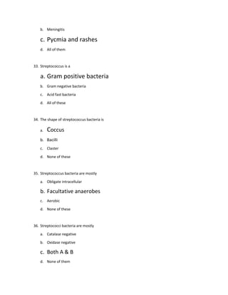Microbio with key | DOC | Infectious Diseases | Diseases and Conditions