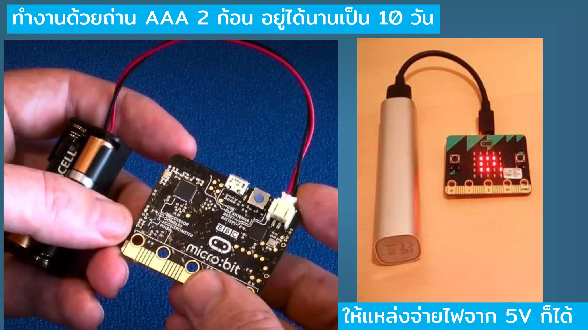 การใช้งานบอร์ด micro:bit เบื้องต้นด้วย Microsoft Make Code | PPTX