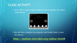 Microbit lesson 1 | PPTX | Computing | Technology & Computing