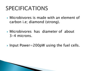 nanobio technology drug delivery robot Microbivores ppt | PPT
