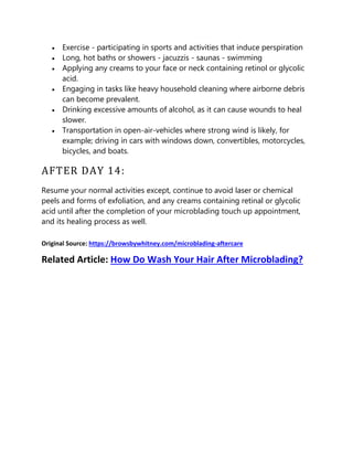 Microblading aftercare | PDF