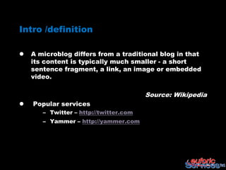 Microblogging | PPTX