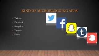 Microblogging and twitter | PPT