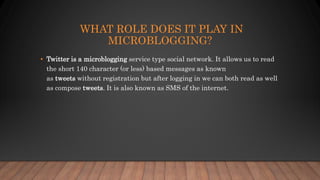 Microblogging and twitter | PPTX