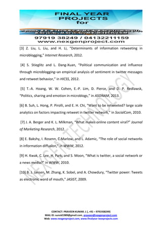 MICROBLOGGING CONTENT PROPAGATION MODELING USING TOPIC-SPECIFIC BEHAVIORAL FACTORS | PDF ...