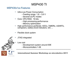 Microbots: microcontroller msp430 | ODP