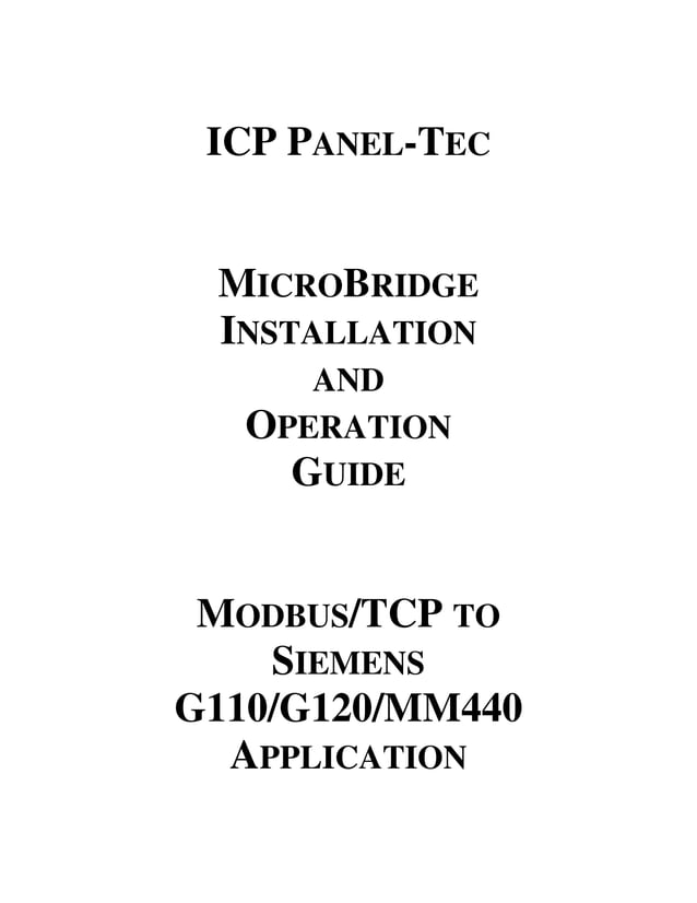MicroBridge+Modbus+TCP+to+G120+App+Note.pdf | Computer Networking | Computing