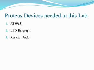 Micro c lab2(led patterns) | PPTX | Programming Languages | Computing