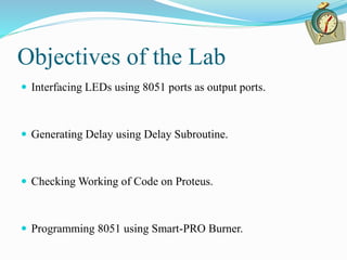 Micro c lab2(led patterns) | PPTX | Programming Languages | Computing