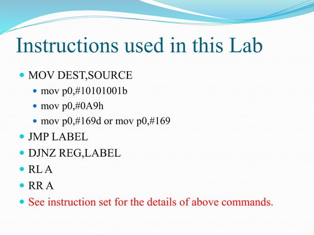 Micro c lab2(led patterns) | PPTX | Programming Languages | Computing