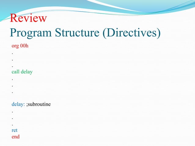 Micro c lab2(led patterns) | PPTX | Programming Languages | Computing