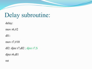 Micro c lab2(led patterns) | PPTX | Programming Languages | Computing