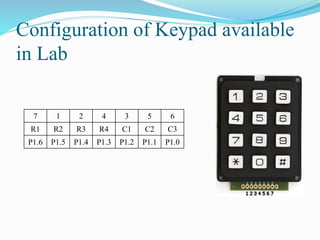 Micro c lab4(keypad) | PPTX | Computer Peripherals | Computing