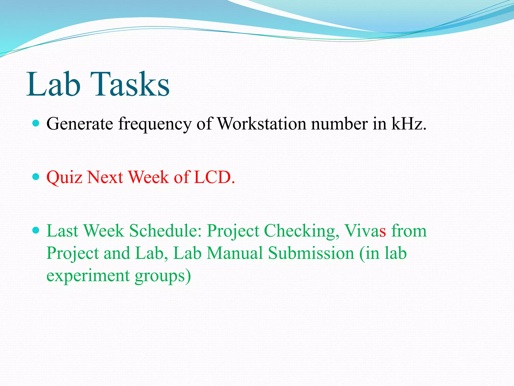 Micro c lab7(timers) | PPT | Free Download