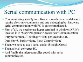Micro c lab8(serial communication) | PPTX