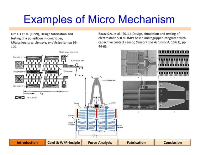 Micro Cam Based On Electrostatic Comb Drive Actuators Pdf Physics Science