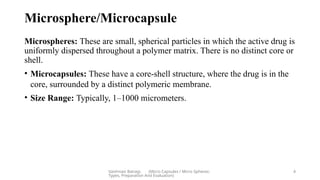 Microcapsule Microsphere Types Preparation and evaluation.pptx