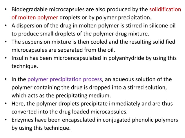 Microcapsules and microspheres | PPTX | Chemistry | Science