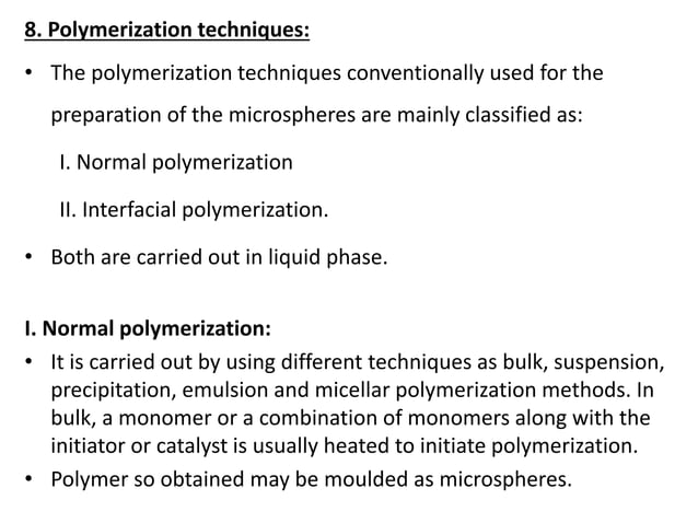 Microcapsules and microspheres | PPTX | Chemistry | Science