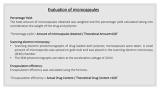Microcapsules: types, preparation and evaluation | PPTX