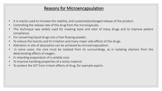 Microcapsules: types, preparation and evaluation | PPTX