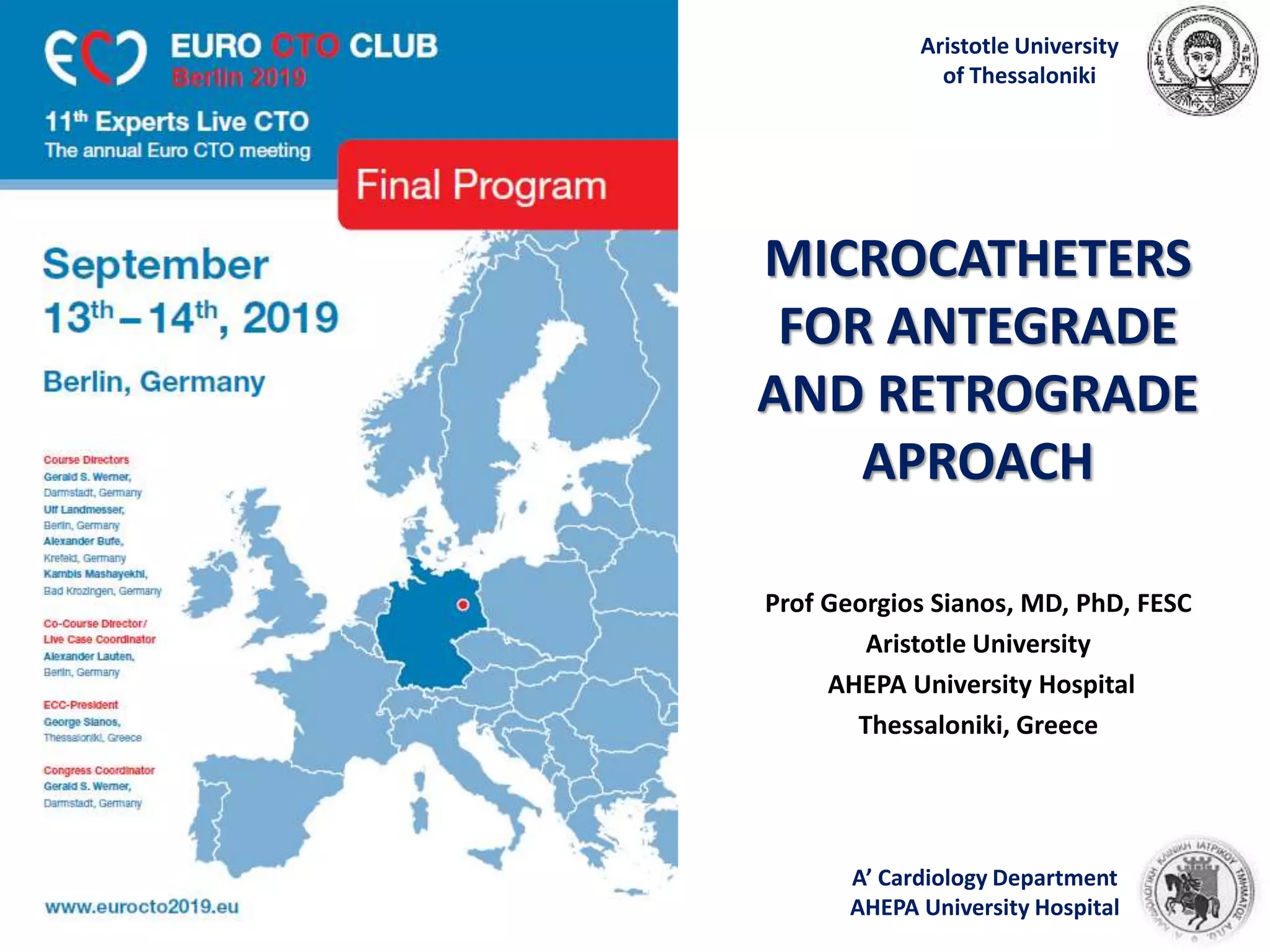 Microcatheters for antegrade and retrograde approach | PPTX