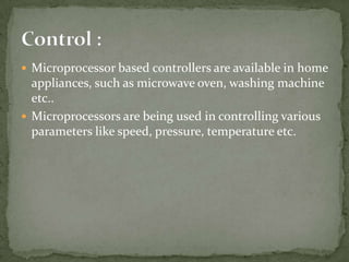 Microcessor aplication | PPTX