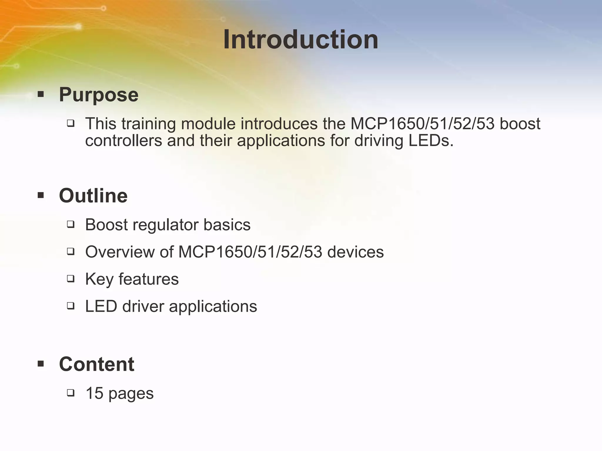 Driving LEDs with a Boost Regulator | PPT | Computer Peripherals ...