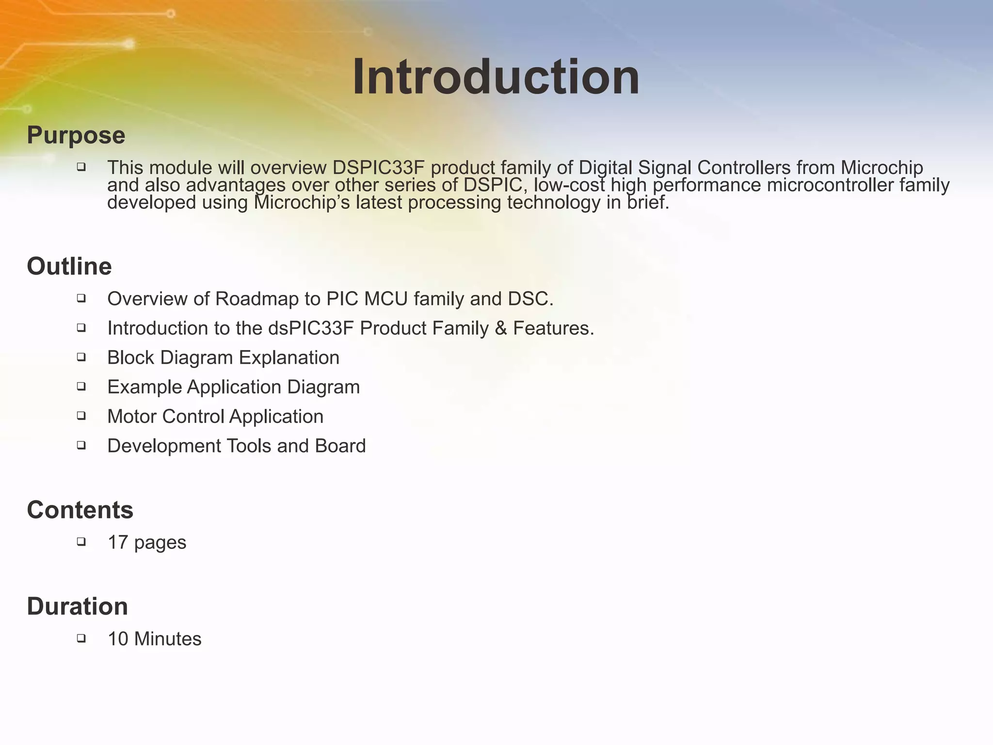 DSPIC33F: High Performance 16-bit Digital Signal Controllers | PPT