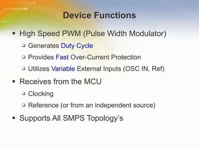 High-Speed Microcontroller-adaptable PWM Controller | PPT