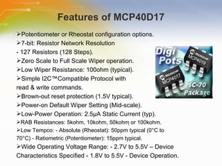 7-Bit Single I2C Digital Potentiometer | PPT