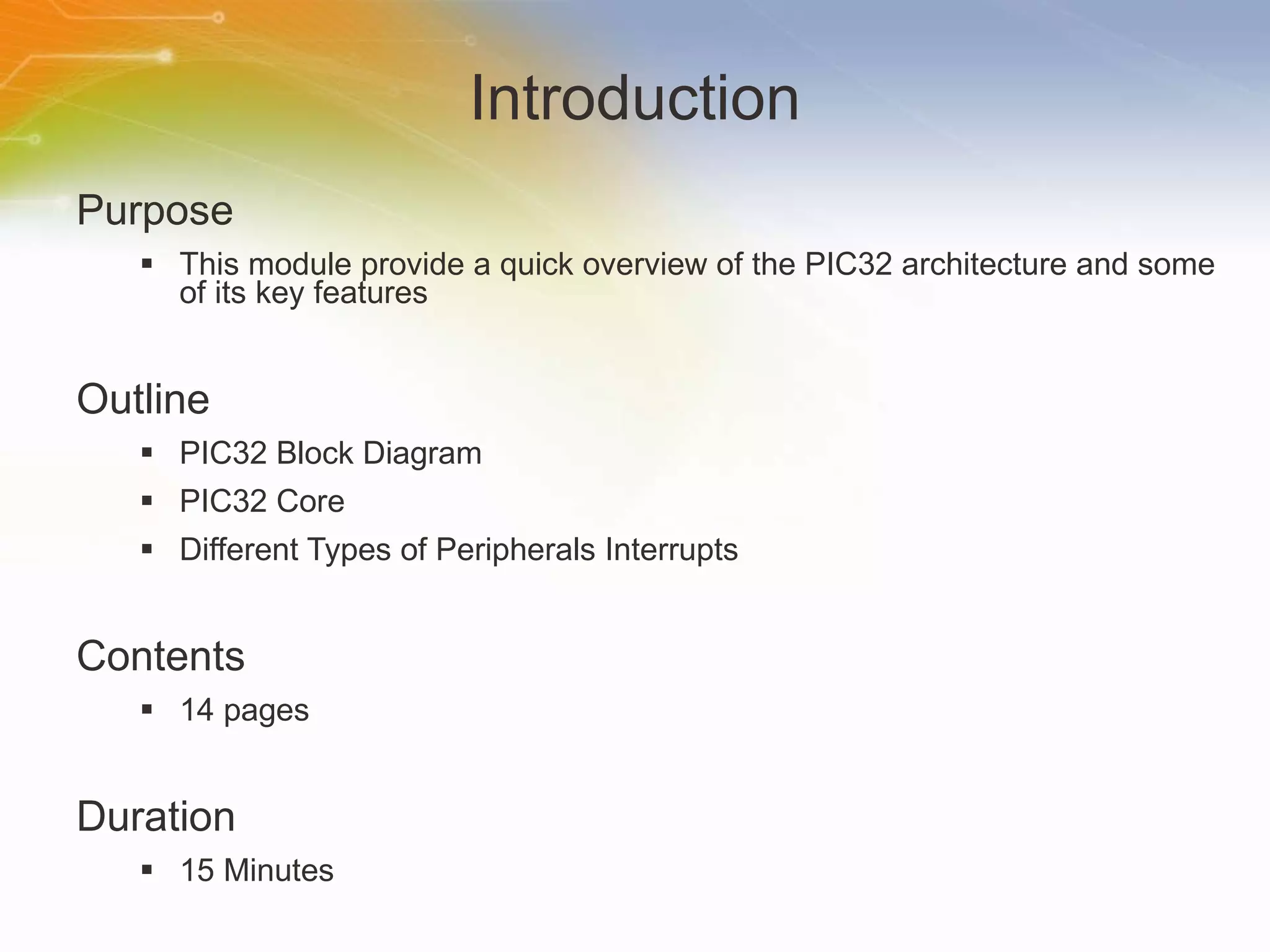 PIC32 Architecture Overview | PPT | Operating Systems | Computer Software and Applications