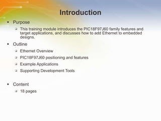 Ethernet Embedded Designs using PIC18F97J60 | PPT