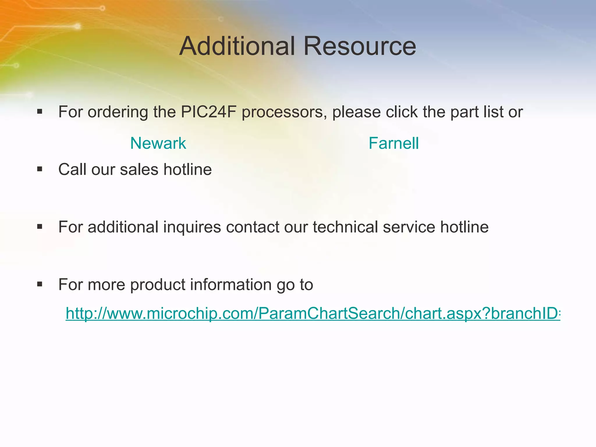Introduction to the 16-bit PIC24F Microcontroller Family | PPT