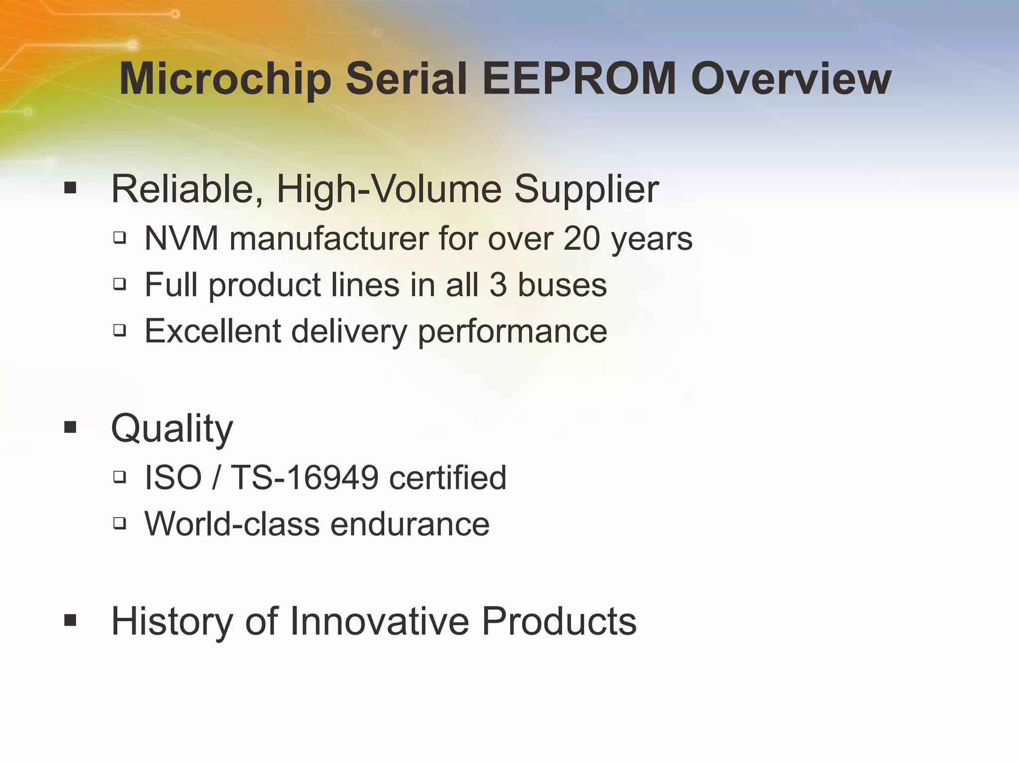 Microchip’s serial EEPROM | PPT