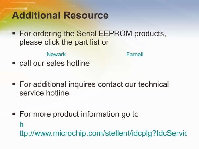 Microchip’s serial EEPROM | PPT