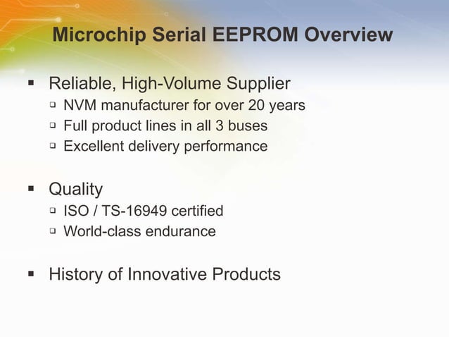 Microchip’s serial EEPROM | PPT