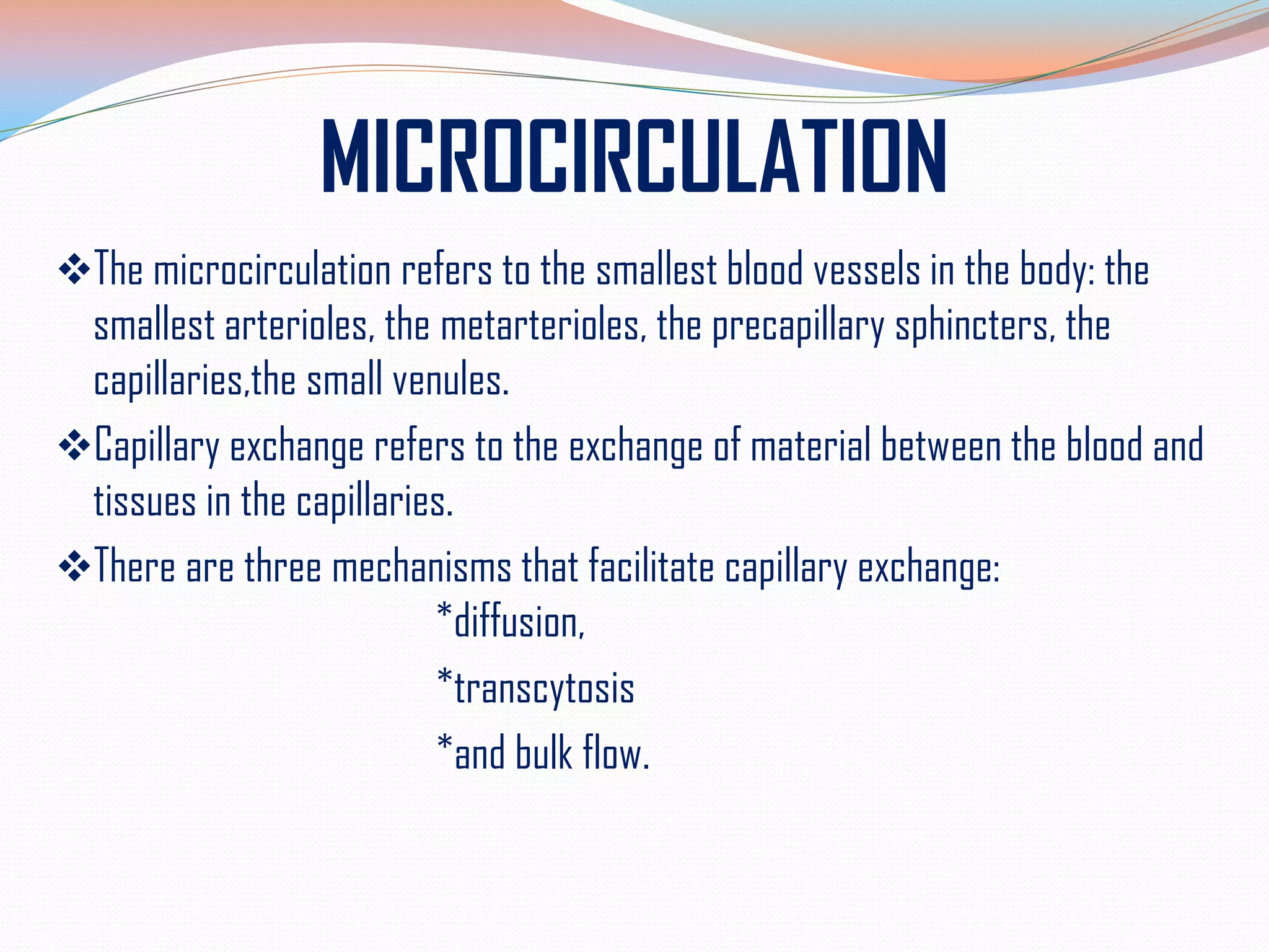 Microcirculation and Capillary exchange | PDF