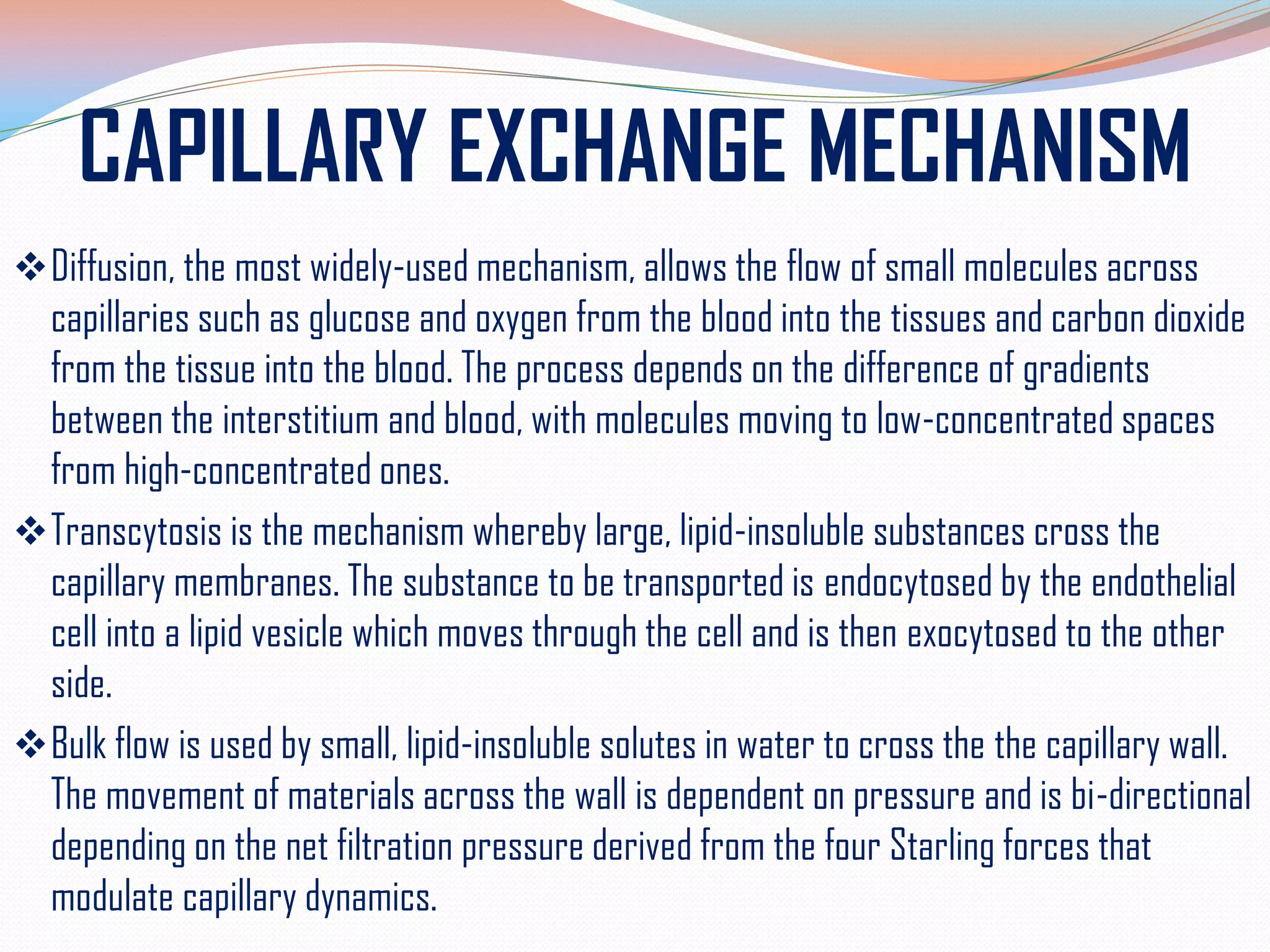 Microcirculation and Capillary exchange | PDF