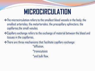 Microcirculation and Capillary exchange | PDF