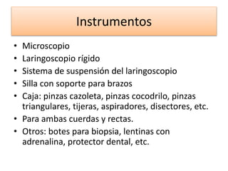 Microcirugia Laringea - Fonocirugia - | PPTX