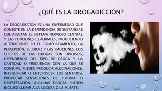 Micro clases drogadicion en la adolescencia udelas | PPTX