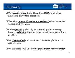 Comprehensive evaluation of supply voltage underscaling in FPGA on chip memories | PPT